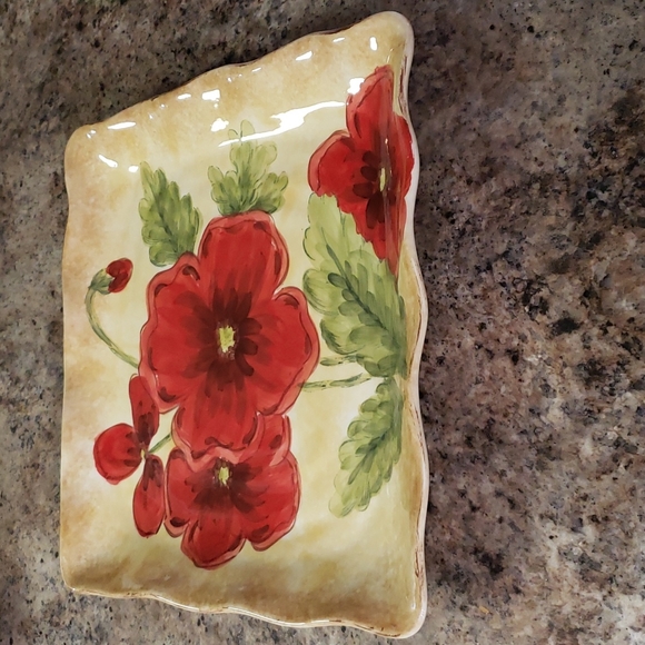 Maxcera | Dining | Maxcera Hand Painted Poppies Plate | Poshmark